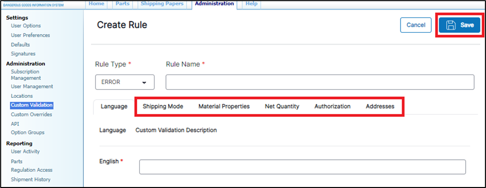 Custom Validation (5.2) – Labelmaster Software Knowledge Center